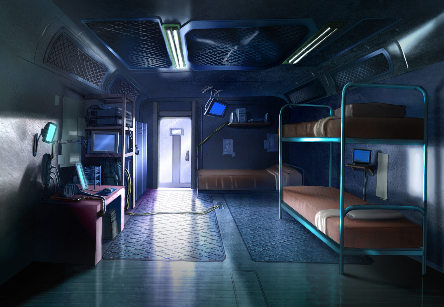 ArtStation - Techno Room, Background art