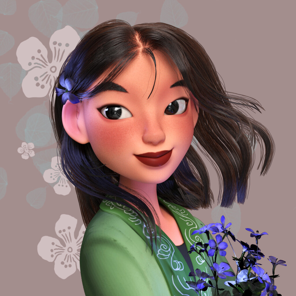 ArtStation - Stylized Character - Mulan
