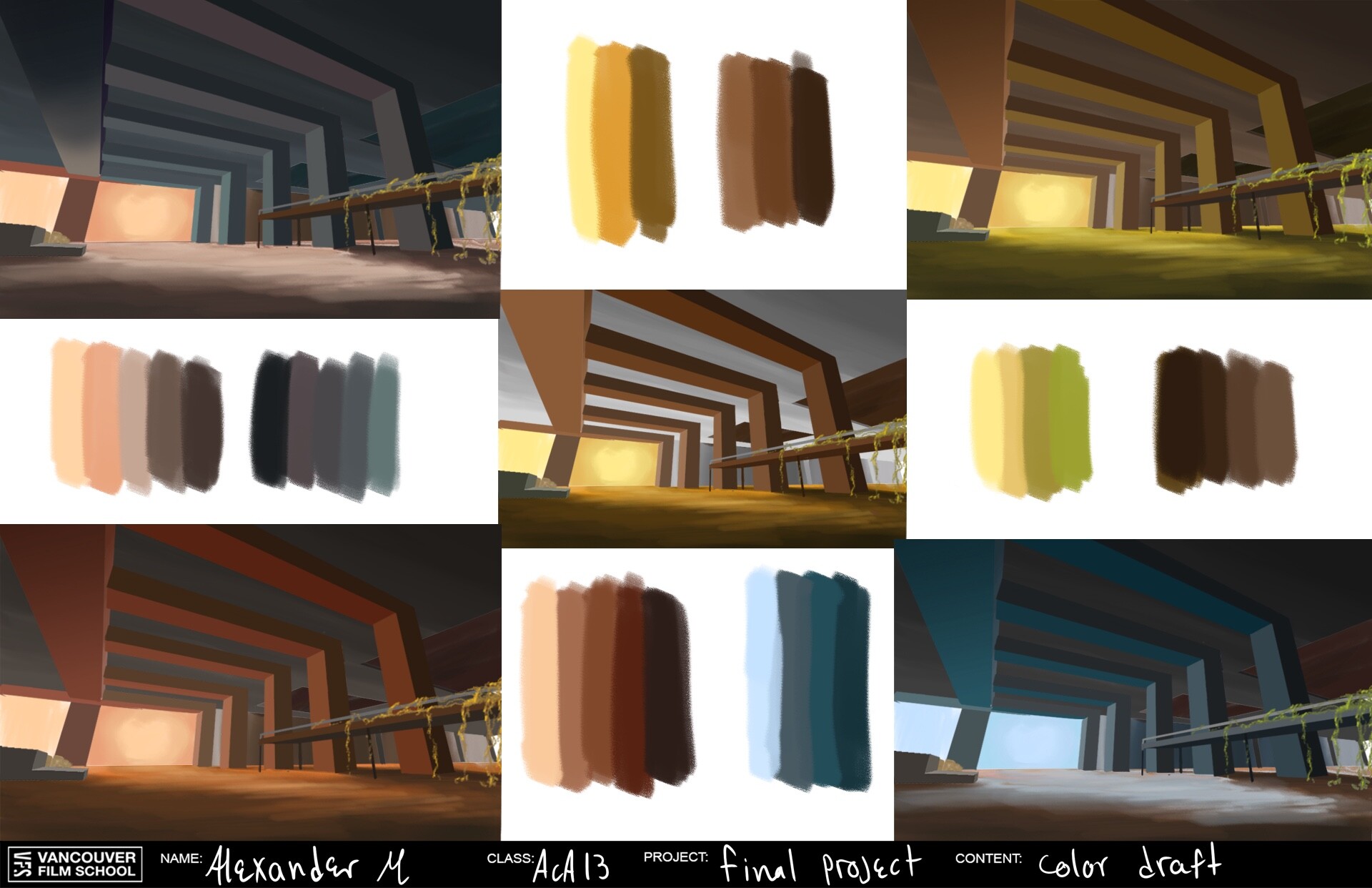 ArtStation - Lost in Destruction (final project) : Color drafts ...