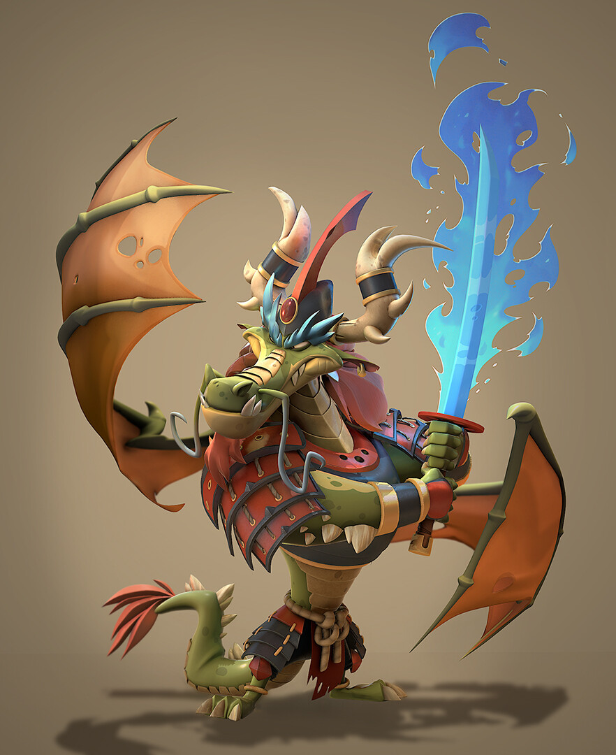 ArtStation - Samurai Dragon