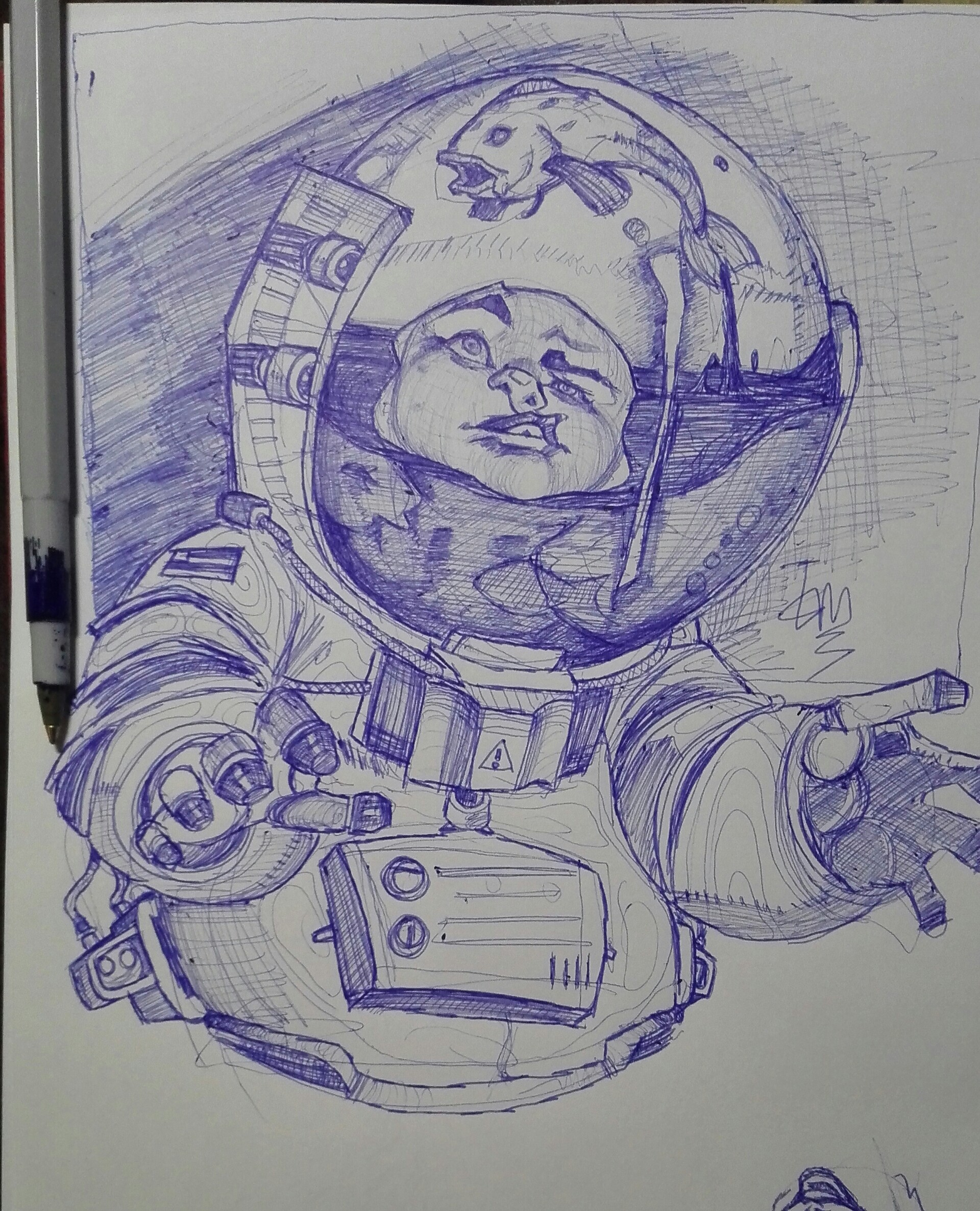 astronaut drowning