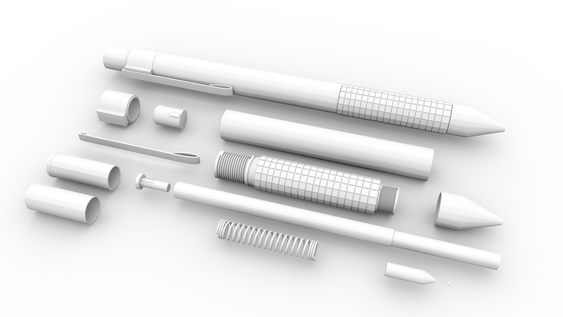 ArtStation - Exploded Pen Model