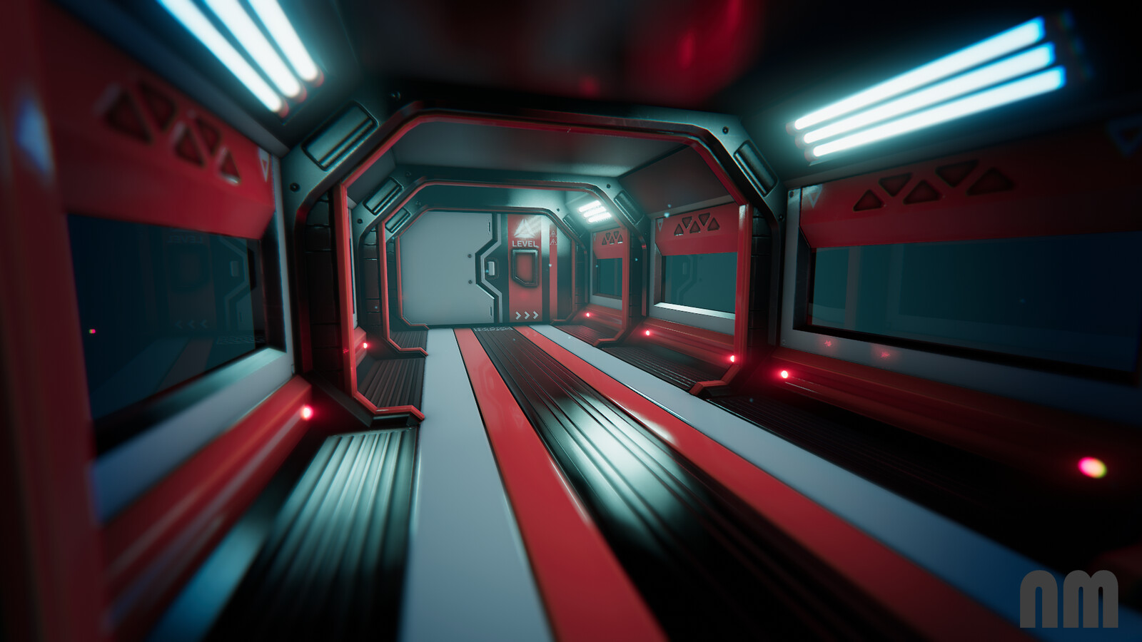 Nick Morello - 2 stylized Scifi Hallways - Unity