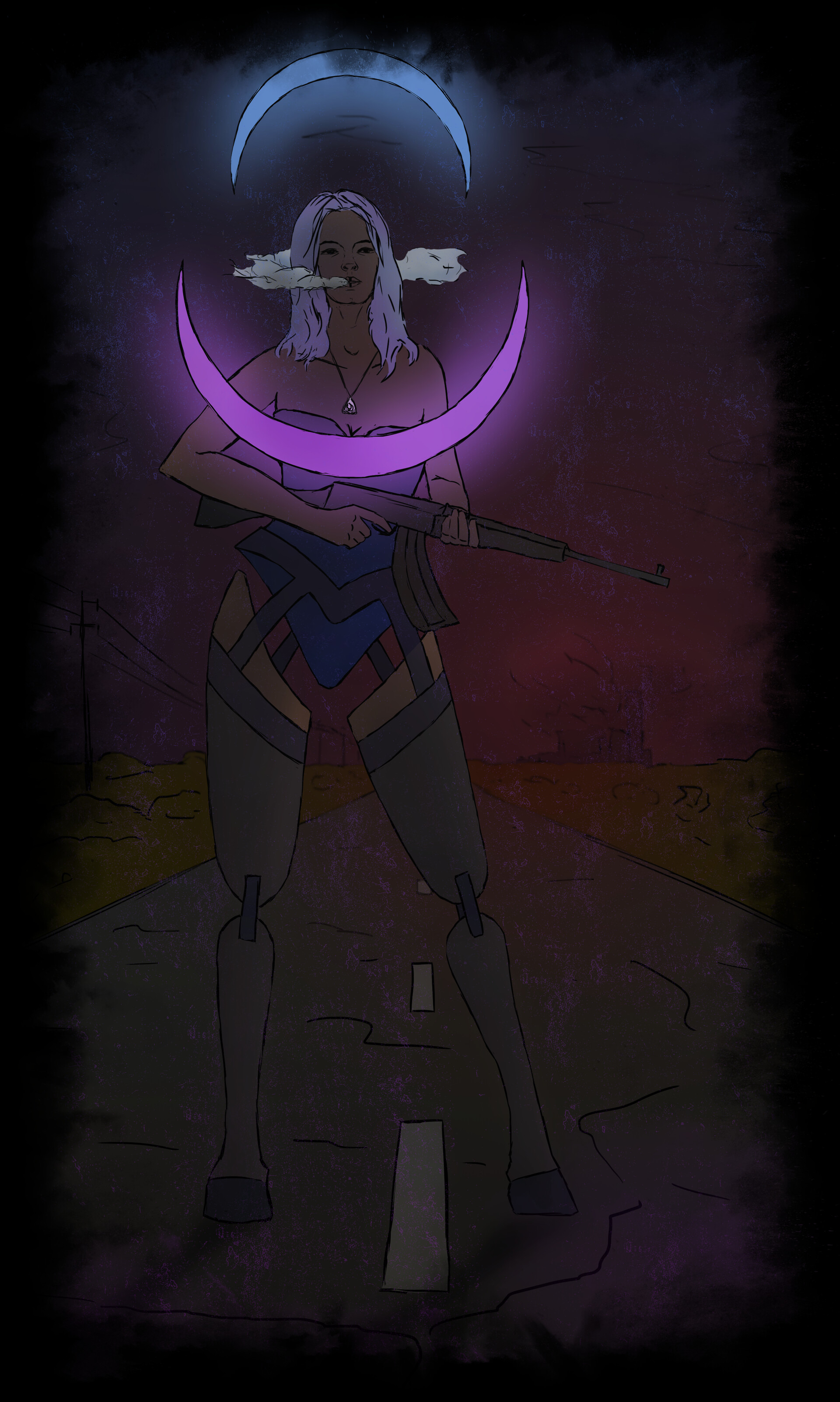 ArtStation - Neon moon