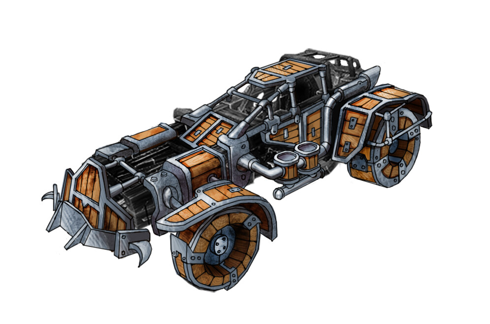 ArtStation - fighting machine. sketch for game