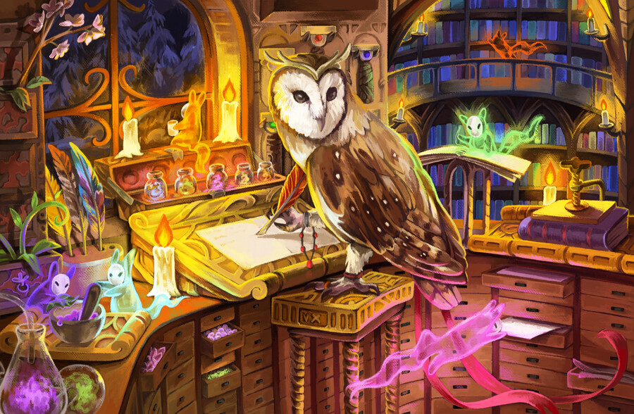 ArtStation - Library Owl