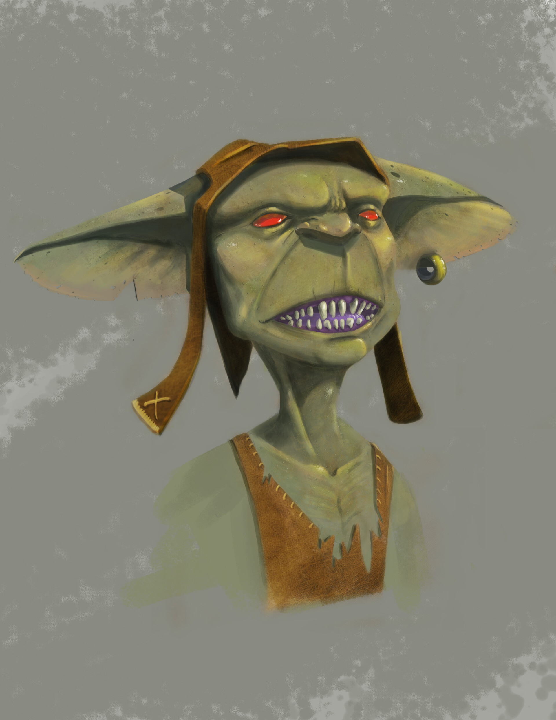 ArtStation - pathfinder goblin portrait