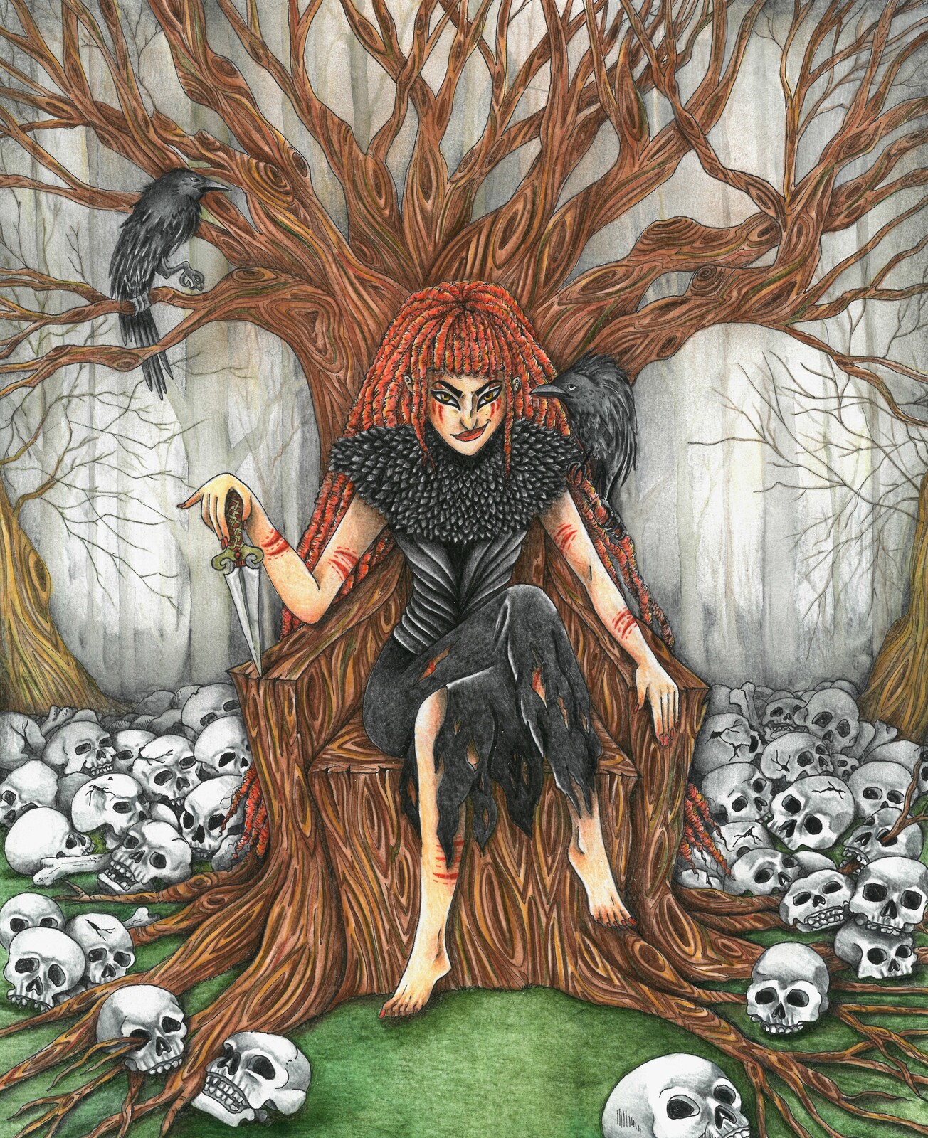 Nathália Závoli - Character Design Morrigan, the goddess of Death