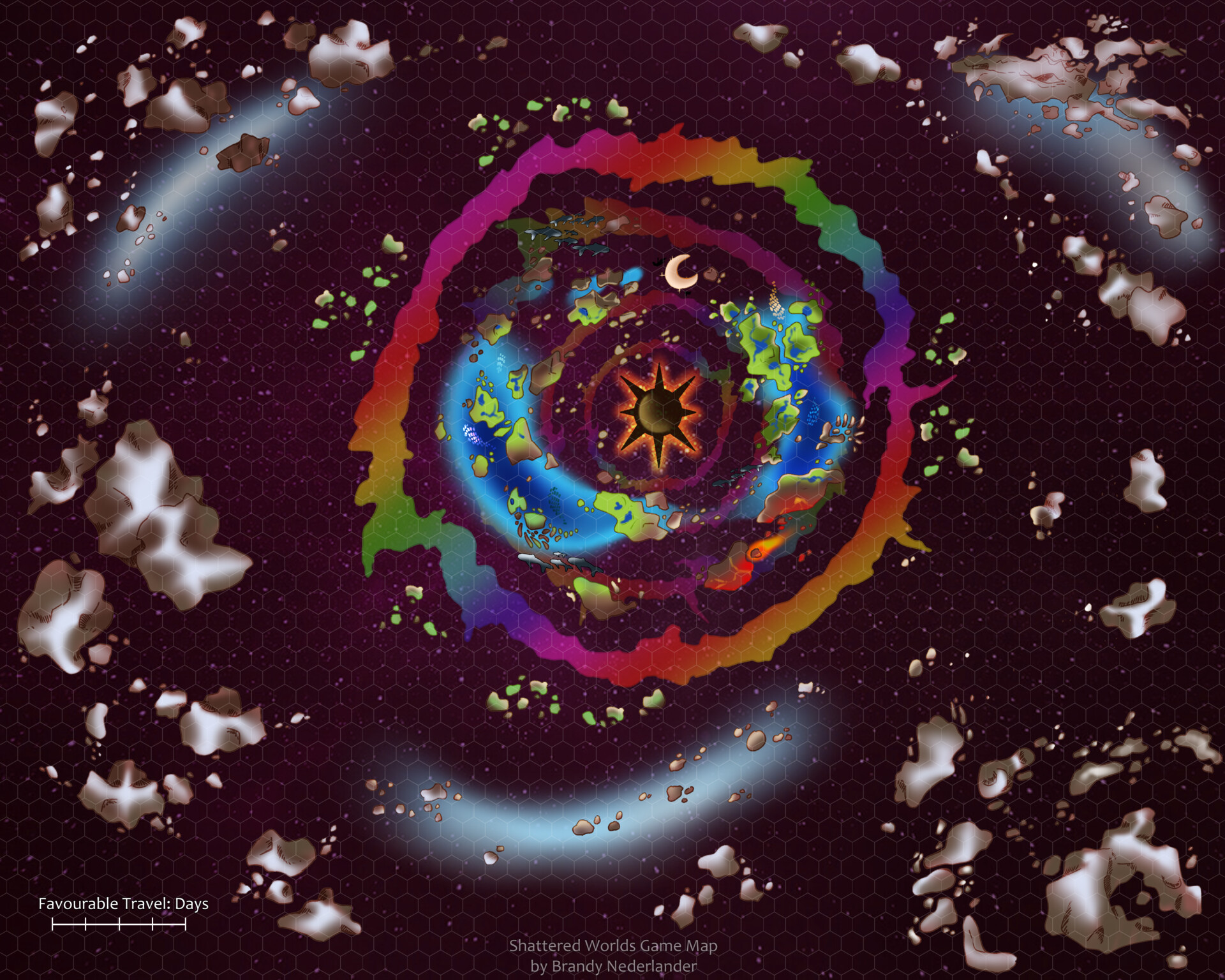 ArtStation - Shattered World Map