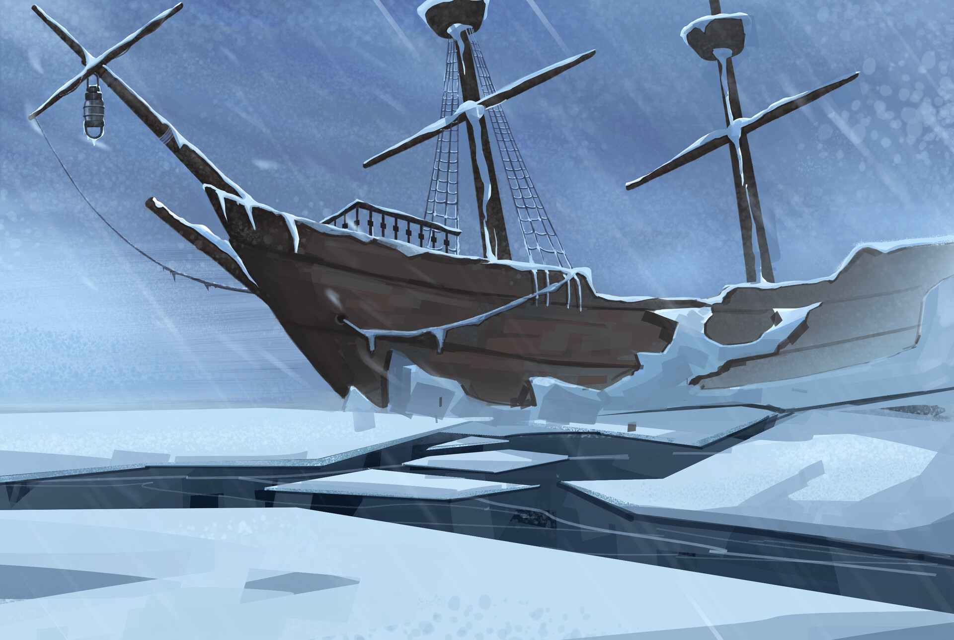 ArtStation - frozen ship