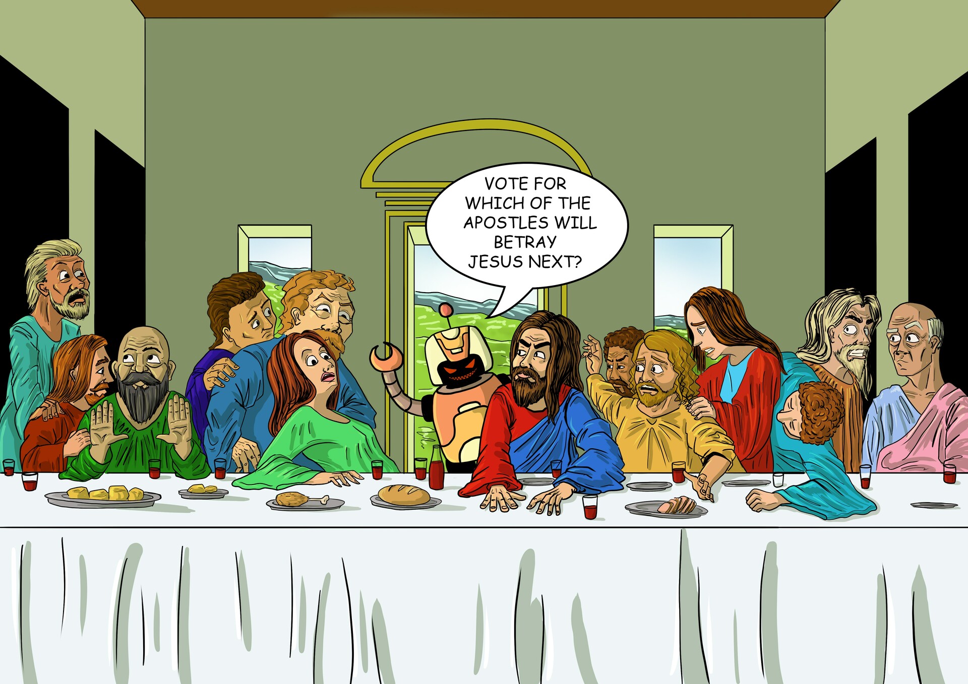 ArtStation - Robot Roast loading screen commission