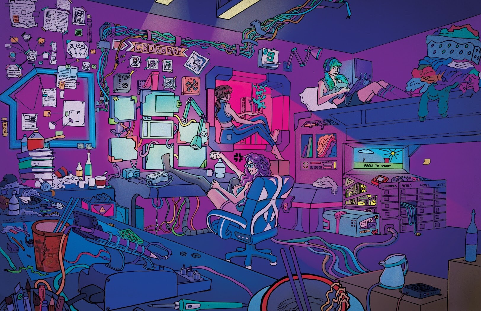 Cyberpunk Hackers by Victoria Novatska : r/Cyberpunk