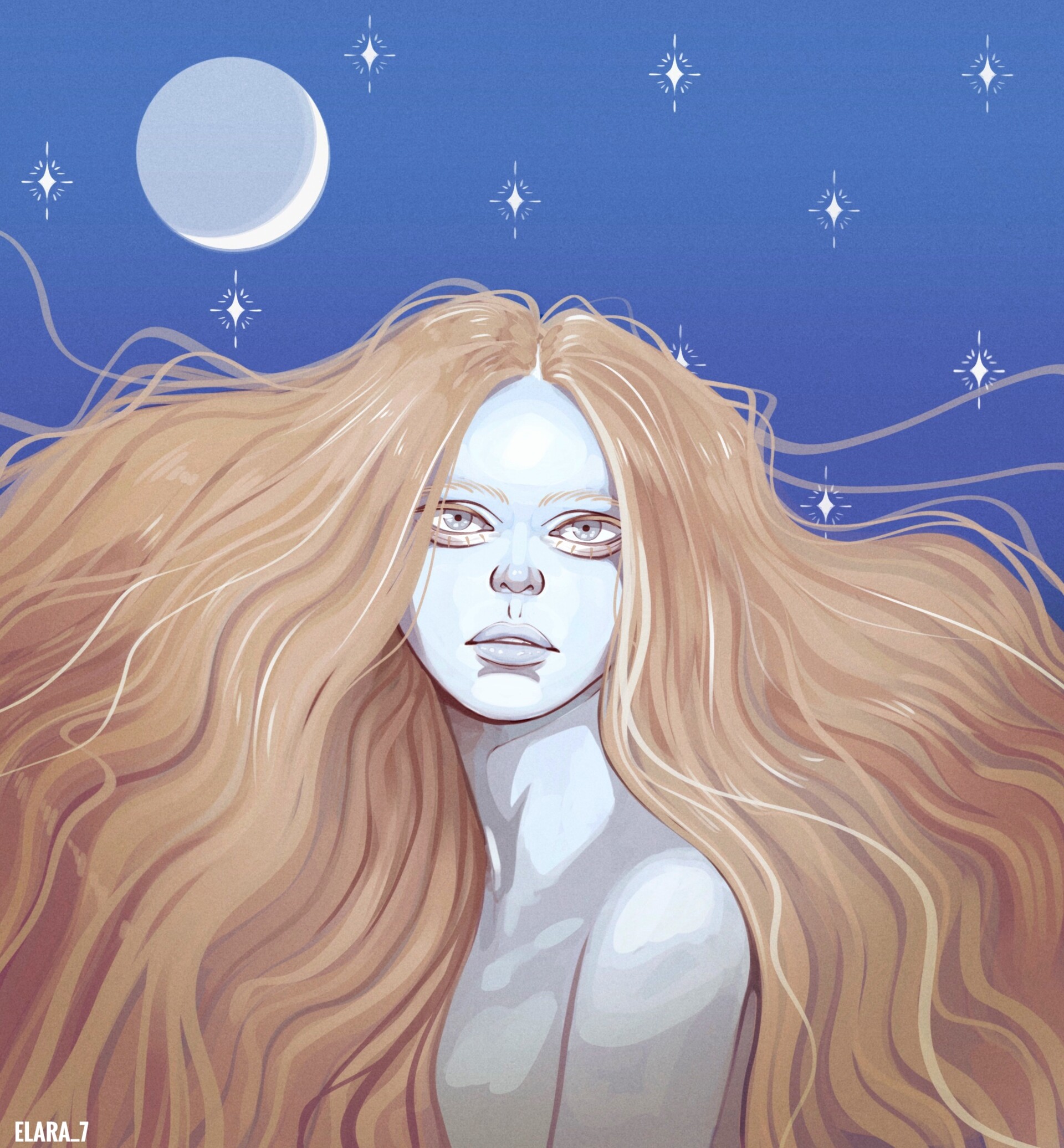 ArtStation - moon girl