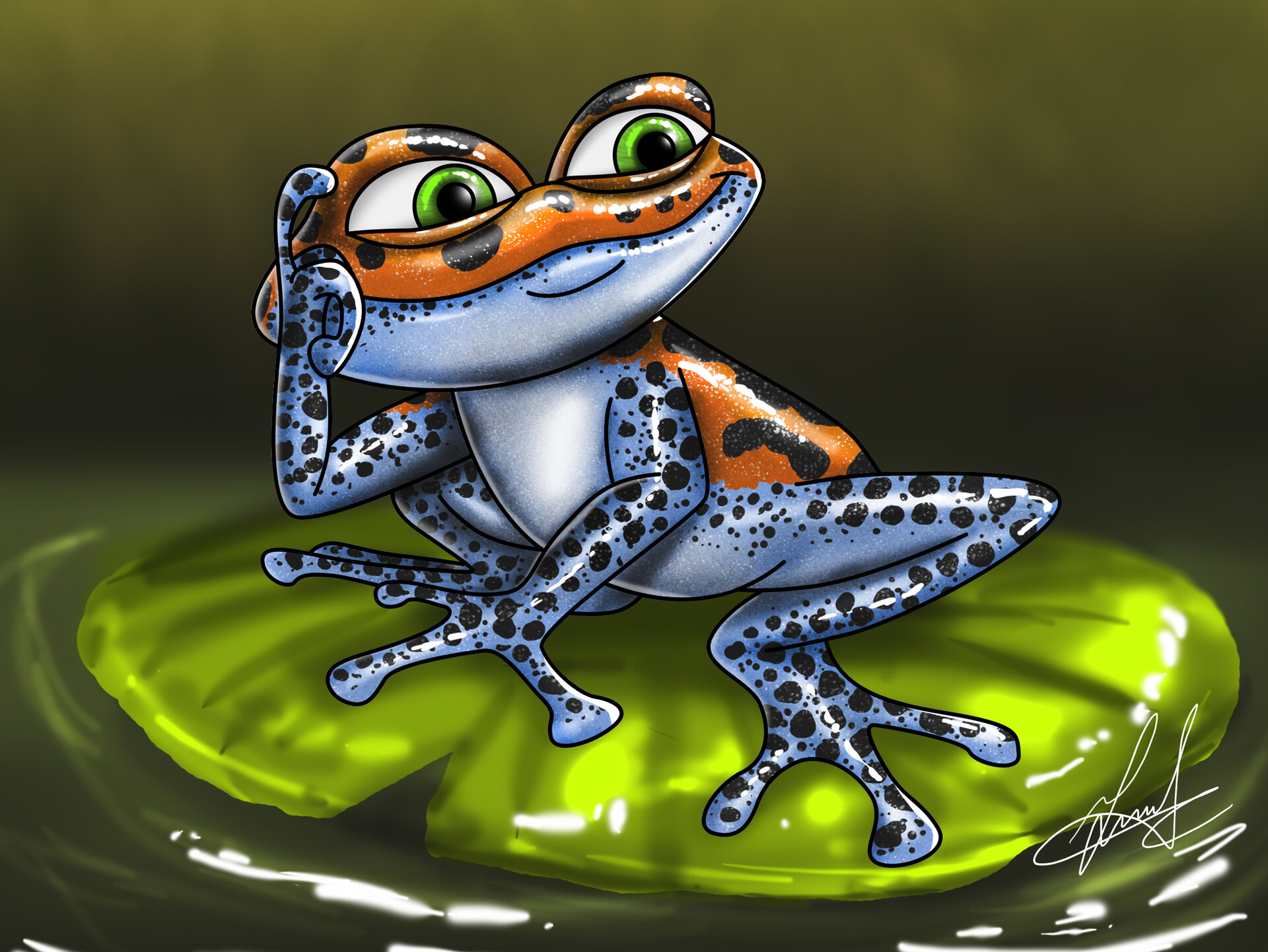 ArtStation - Cartoon Frog
