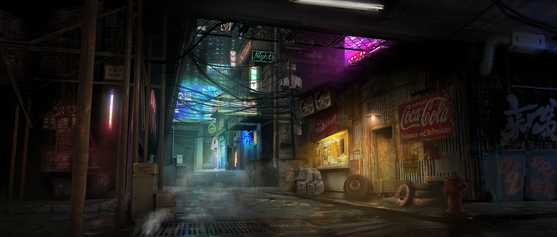 ArtStation - Back St --Night Style