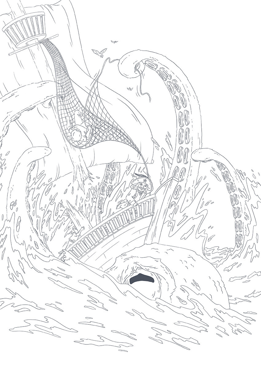 pirate attack coloring pages