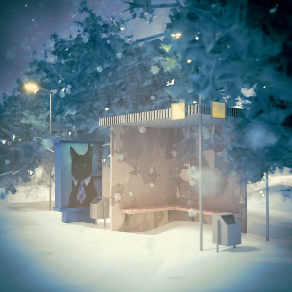 ArtStation - Bus stop "Everlasting summer"