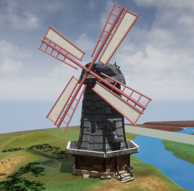 ArtStation - Stylized Windmill and Axe
