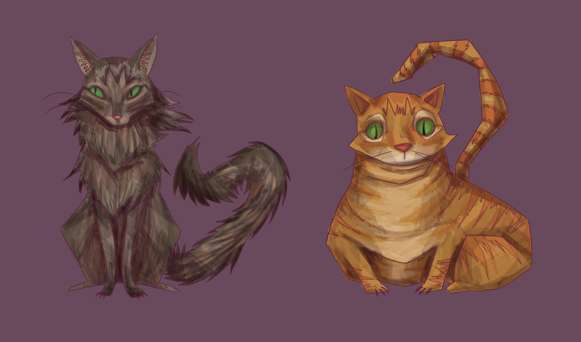ArtStation - Cat concepts for a friend