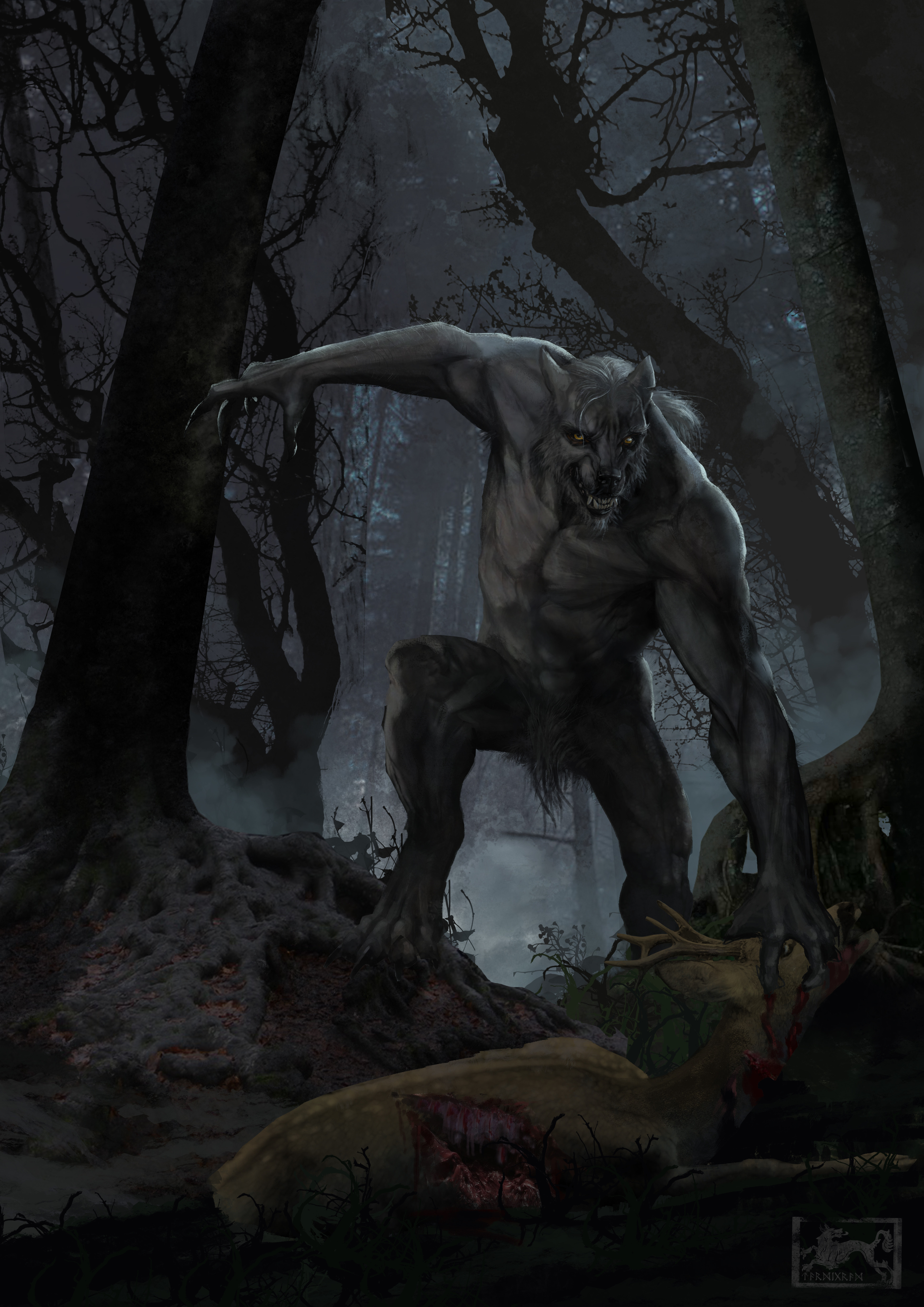 The Hunter by Andréa Boloch (Popuche) : r/ImaginaryMonsters