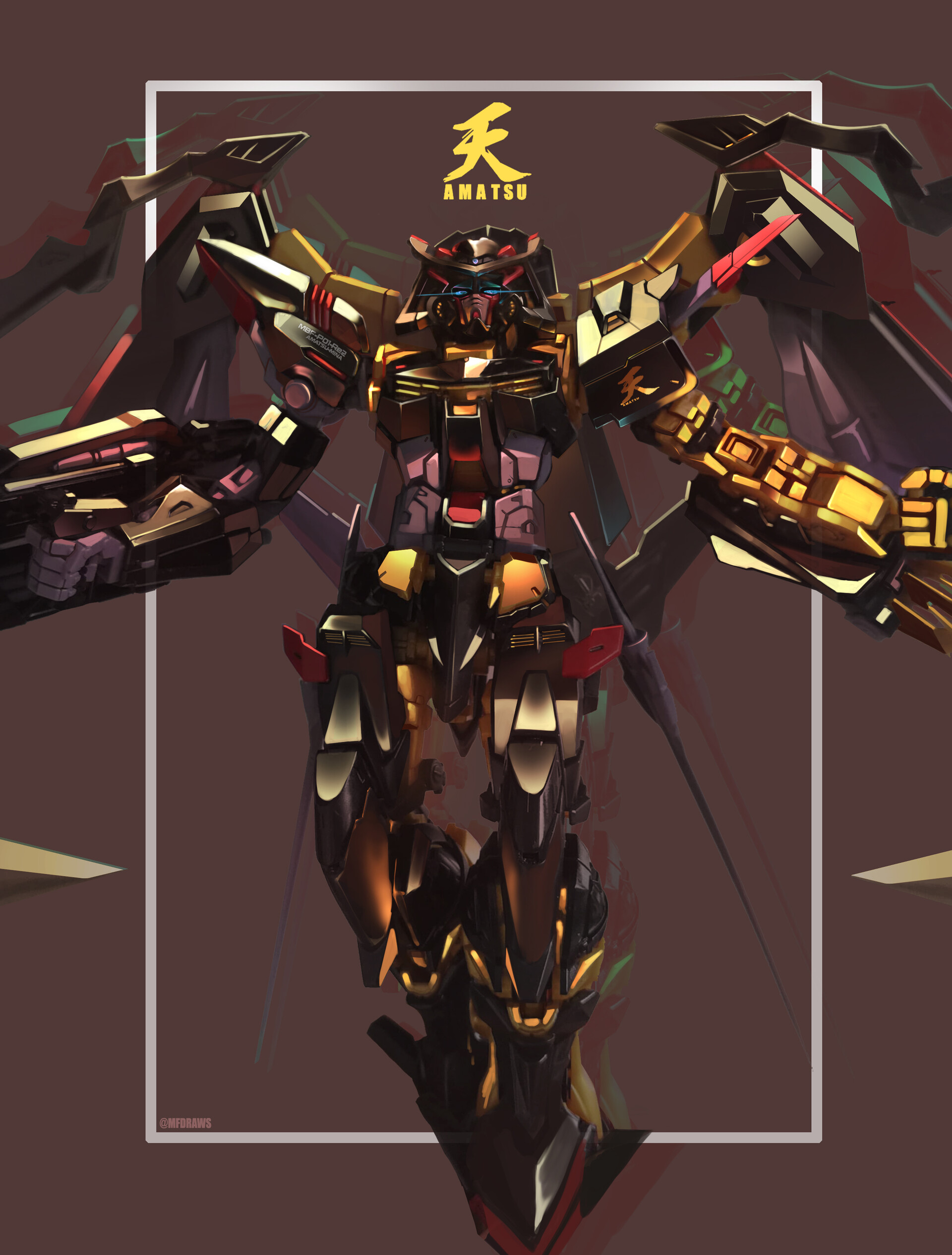 ArtStation - Gundam Astray Gold Frame Amatsu Mina