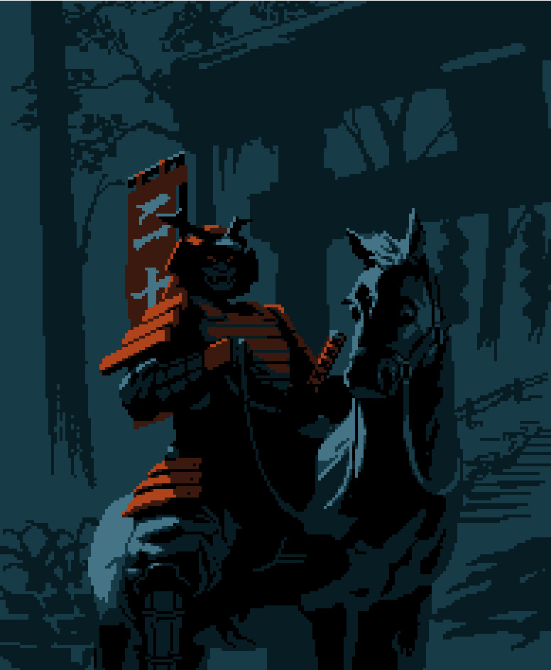 ArtStation - Samurai on horseback