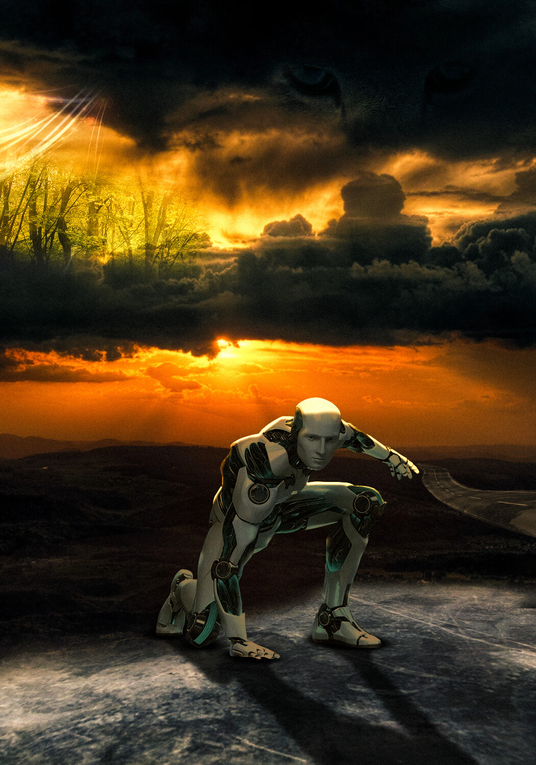 ArtStation - Sunset Droid