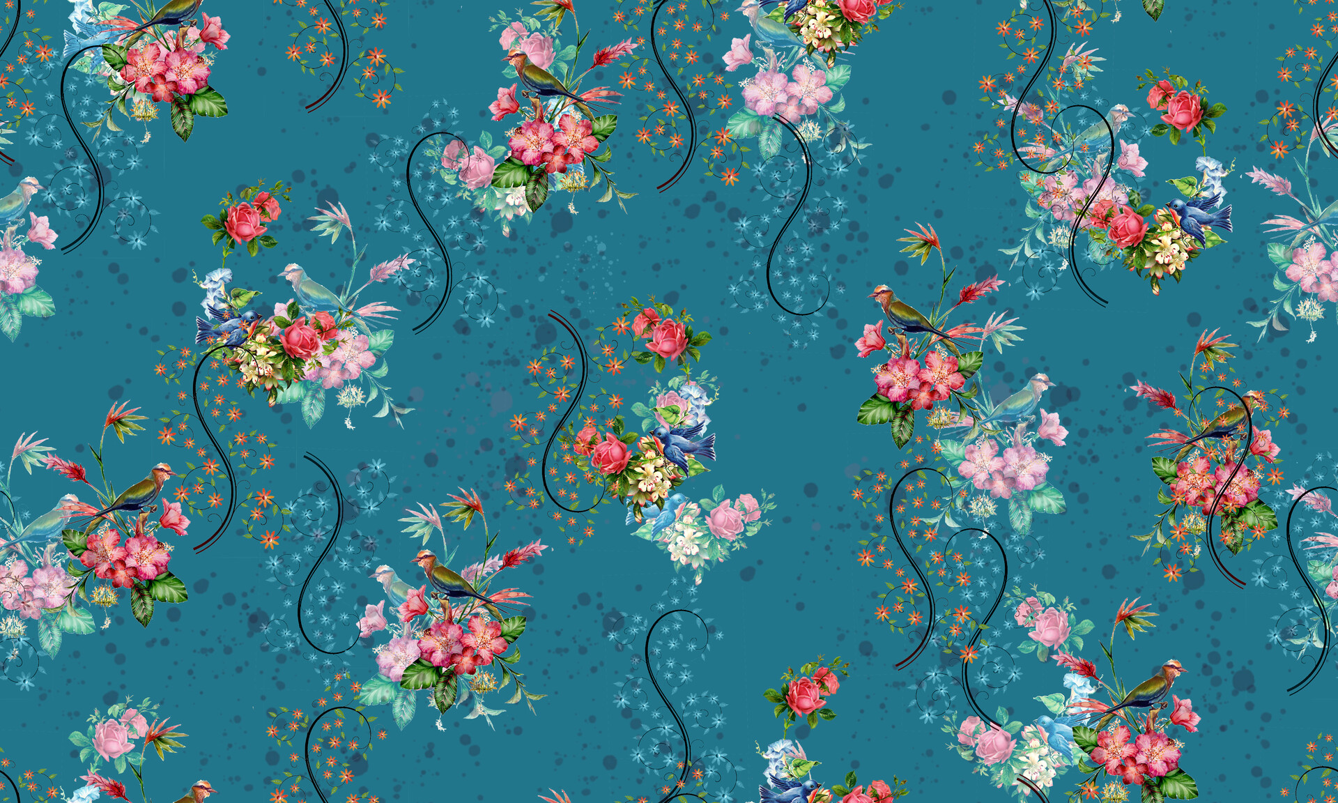 ArtStation - watercolor pattern rose blue , brush stripe plaid.