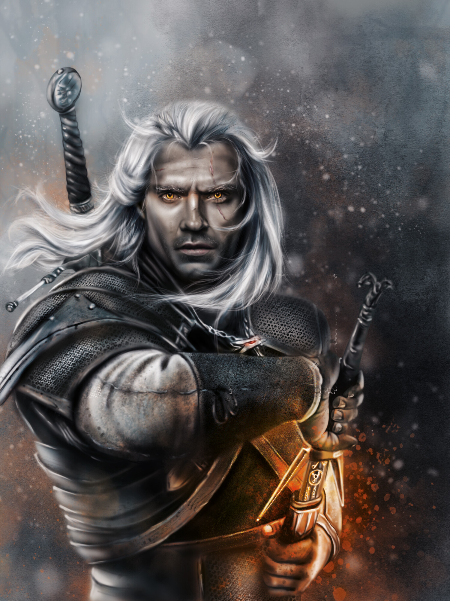 ArtStation - henry cavill as the witcher