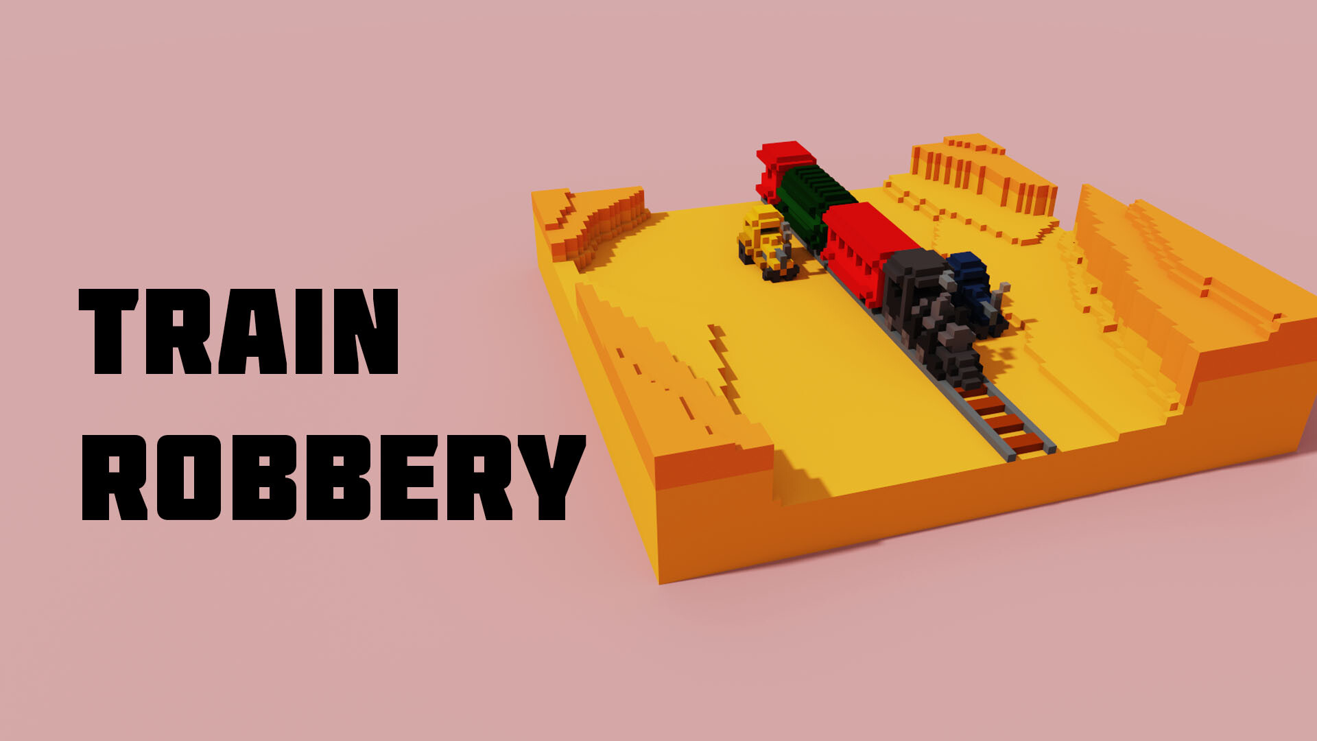 ArtStation - Train Robbery | Voxel Art in MagicaVoxel