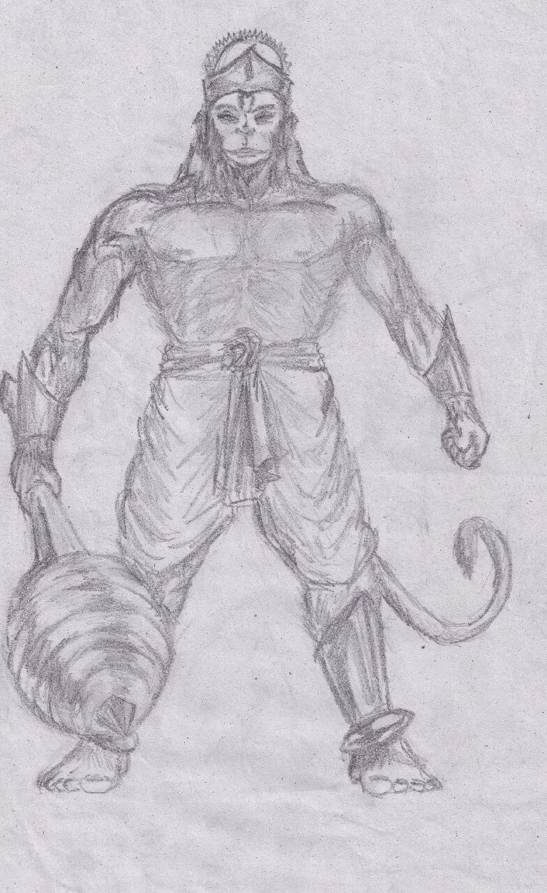 Hanuman Body Sketch