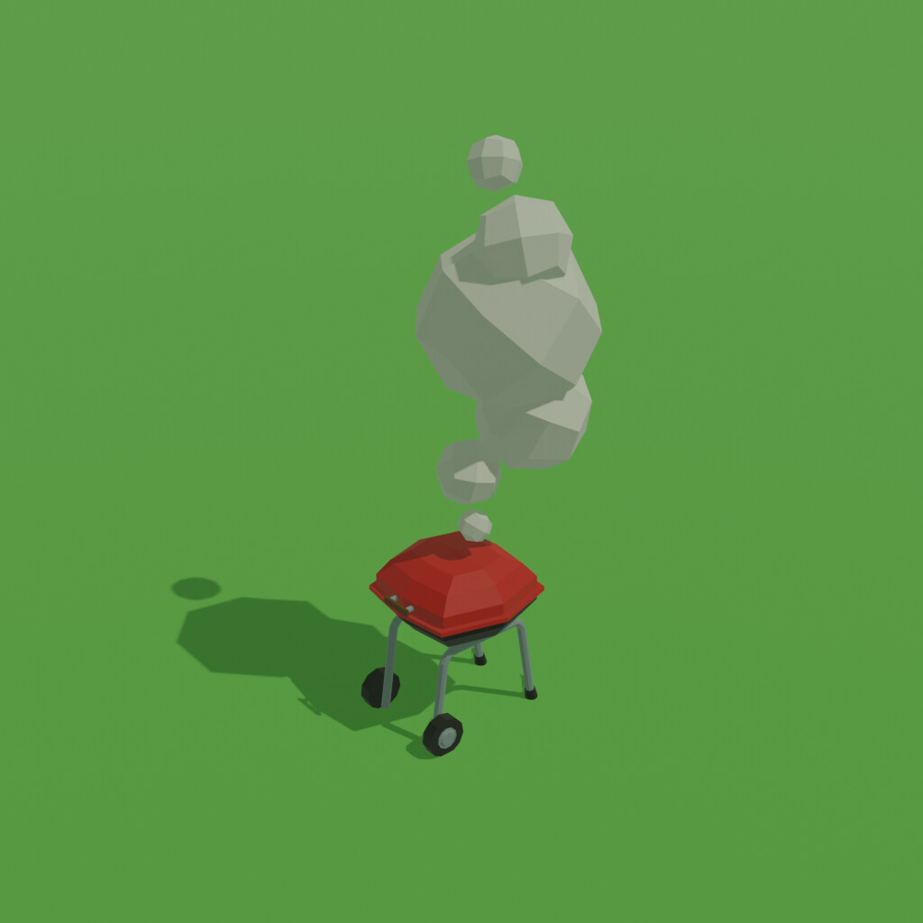 ArtStation - BBQ Grill - Low Poly