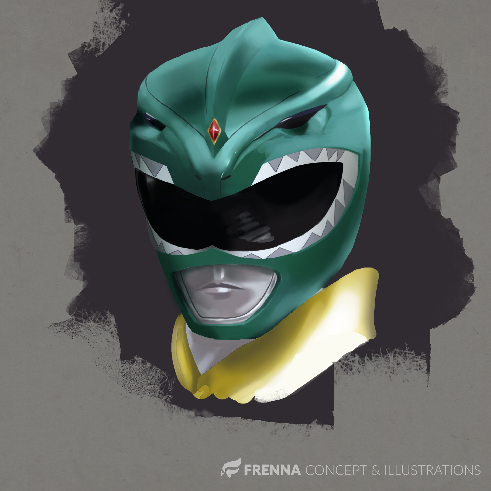 ArtStation - Sci-fi Helmets - Green Ranger