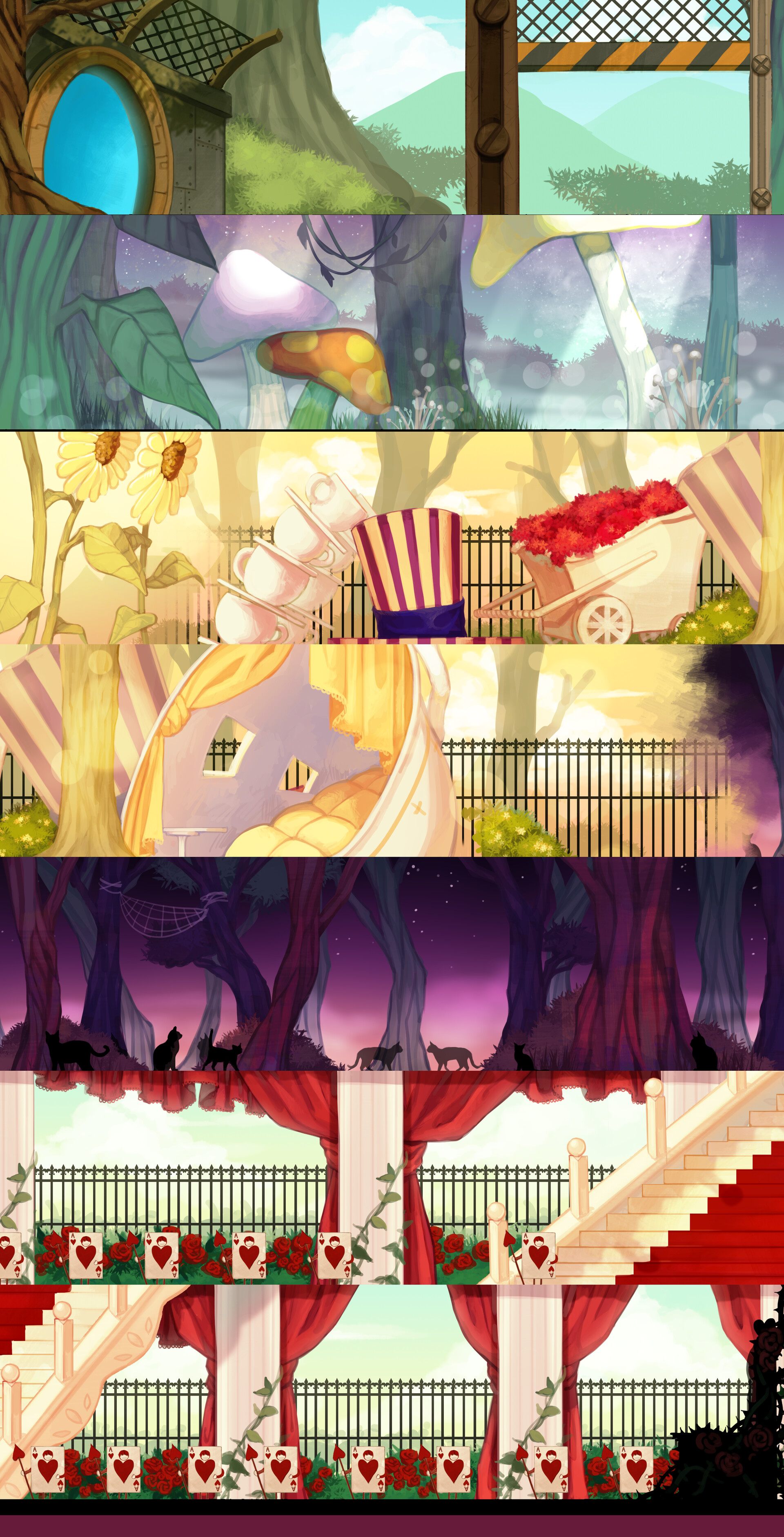 ArtStation - Game Background -Alice in Wonderland