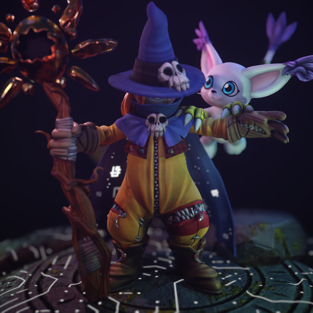 Andy FPS - Gatomon + Wizardmon (3D Fanart)