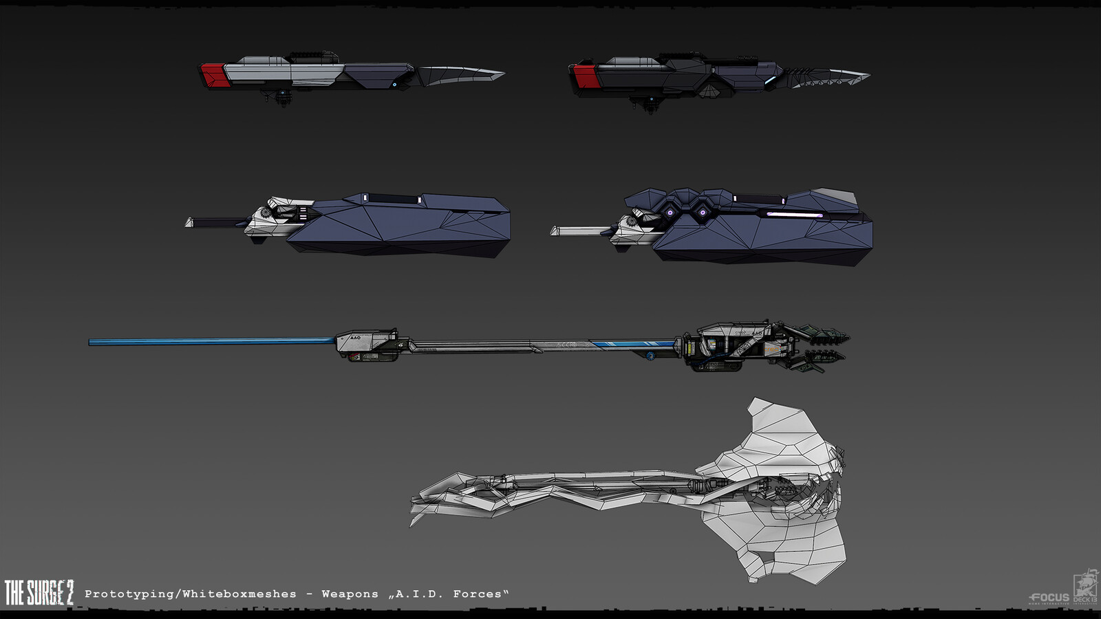 Stefan Hamann - The Surge 2 - Weapons Prototypes/Whiteboxes