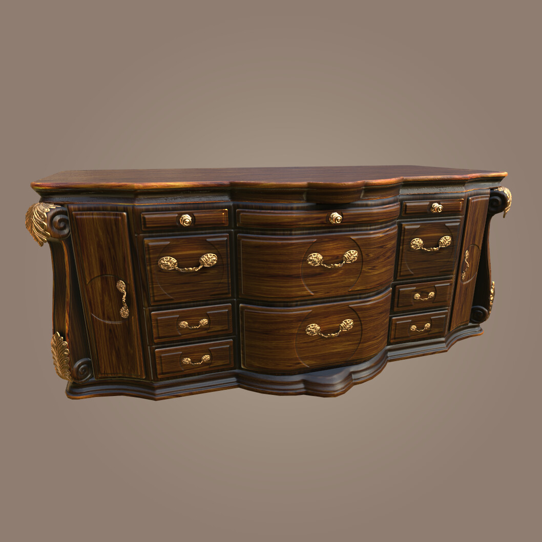 ArtStation - Ornate Chest of Drawers