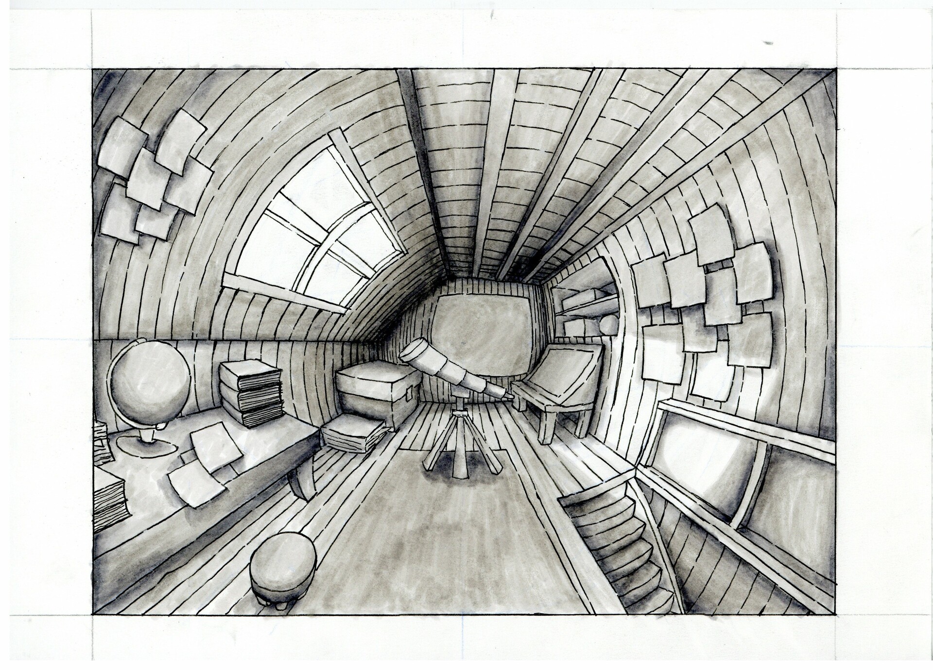 how to draw distorted perspective