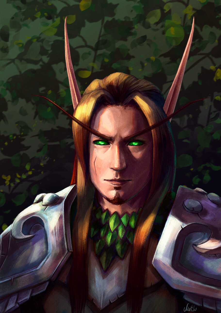 ArtStation - Blood elf portrait