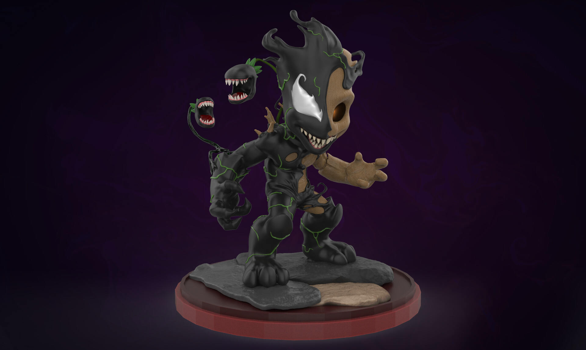 ArtStation - Baby groot Venomized