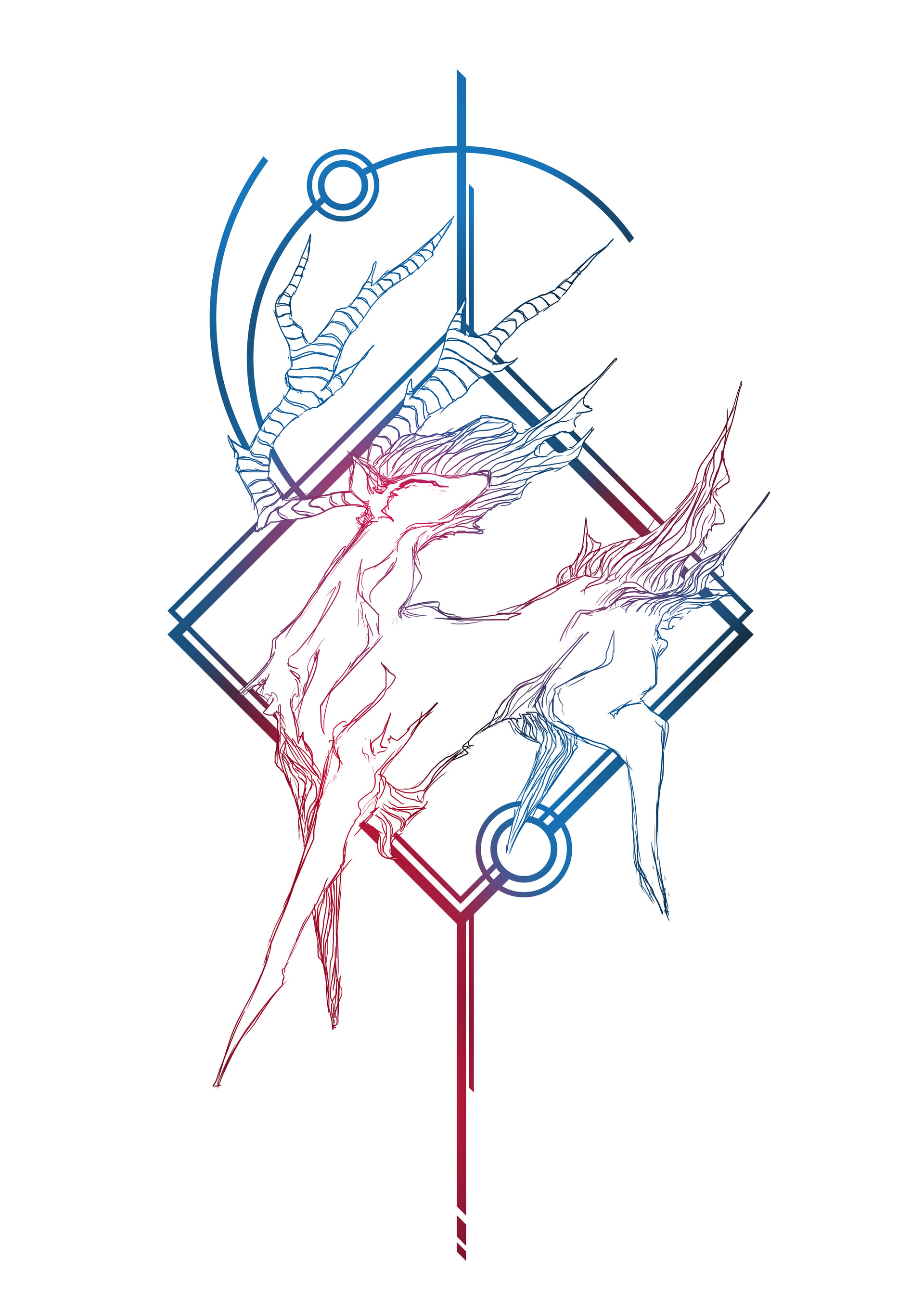 ArtStation - Stag Celtic sign tattoo