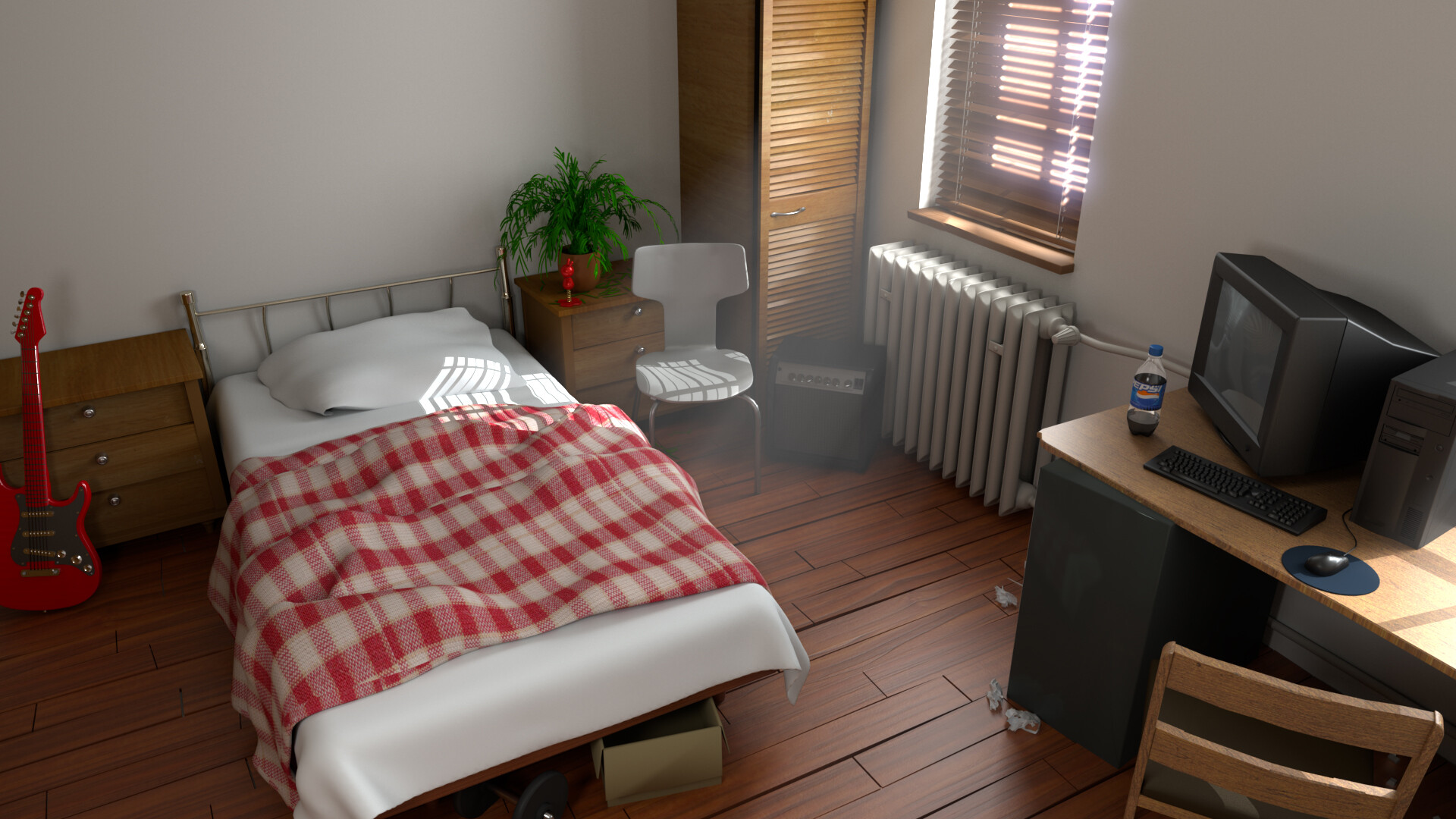 ArtStation - Old works Bedroom-Lighting Challenges