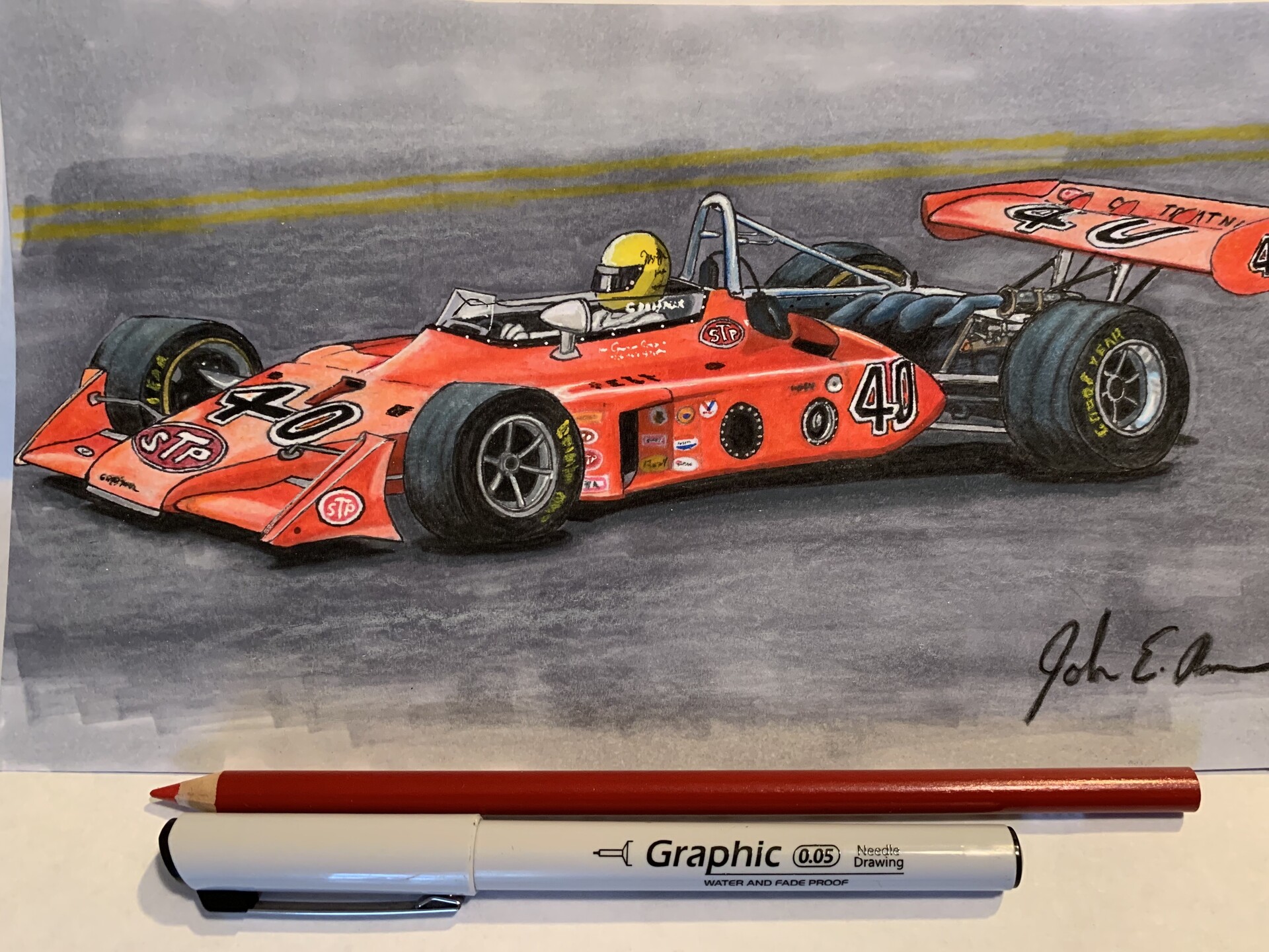 ArtStation - Sketch of Swede Savage 1973 Indycar Livery