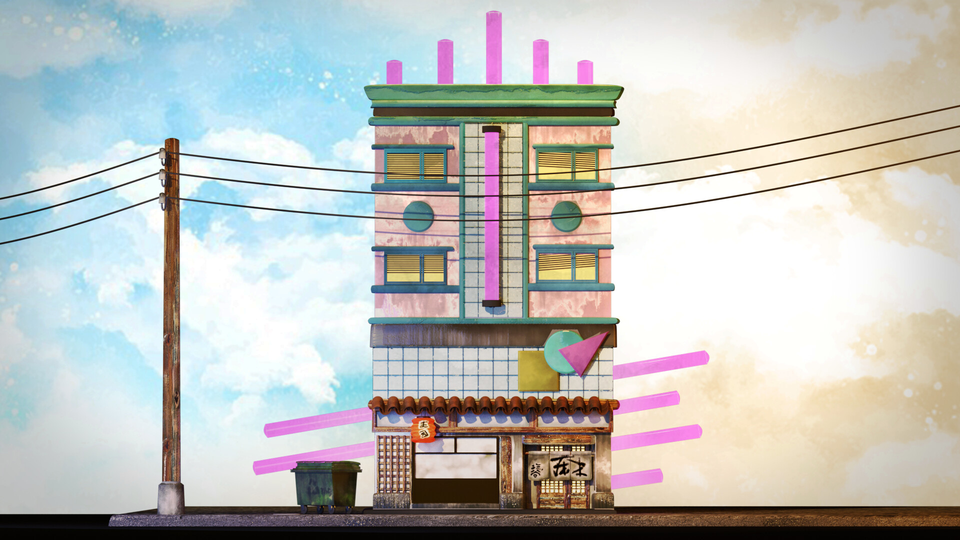 ArtStation - CGI Facade - 2n year School project