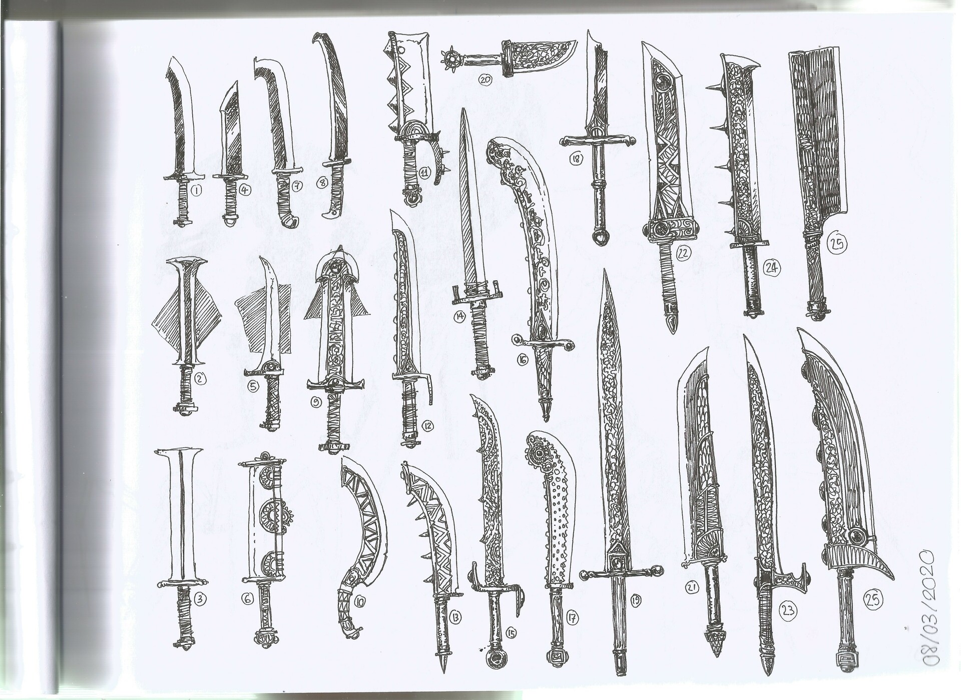 ArtStation - Weapon sketches