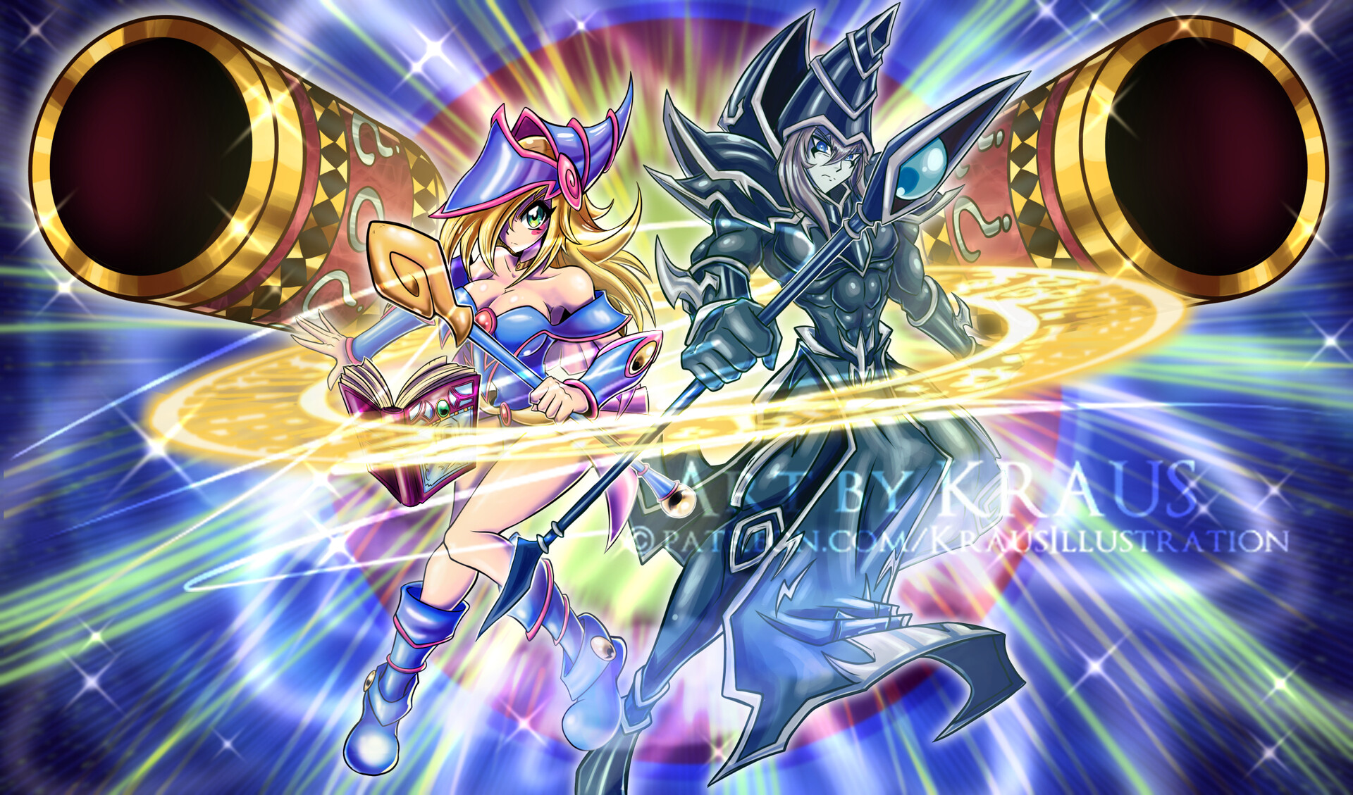 Kraus Arts - Magicians Unite! Playmat artwork