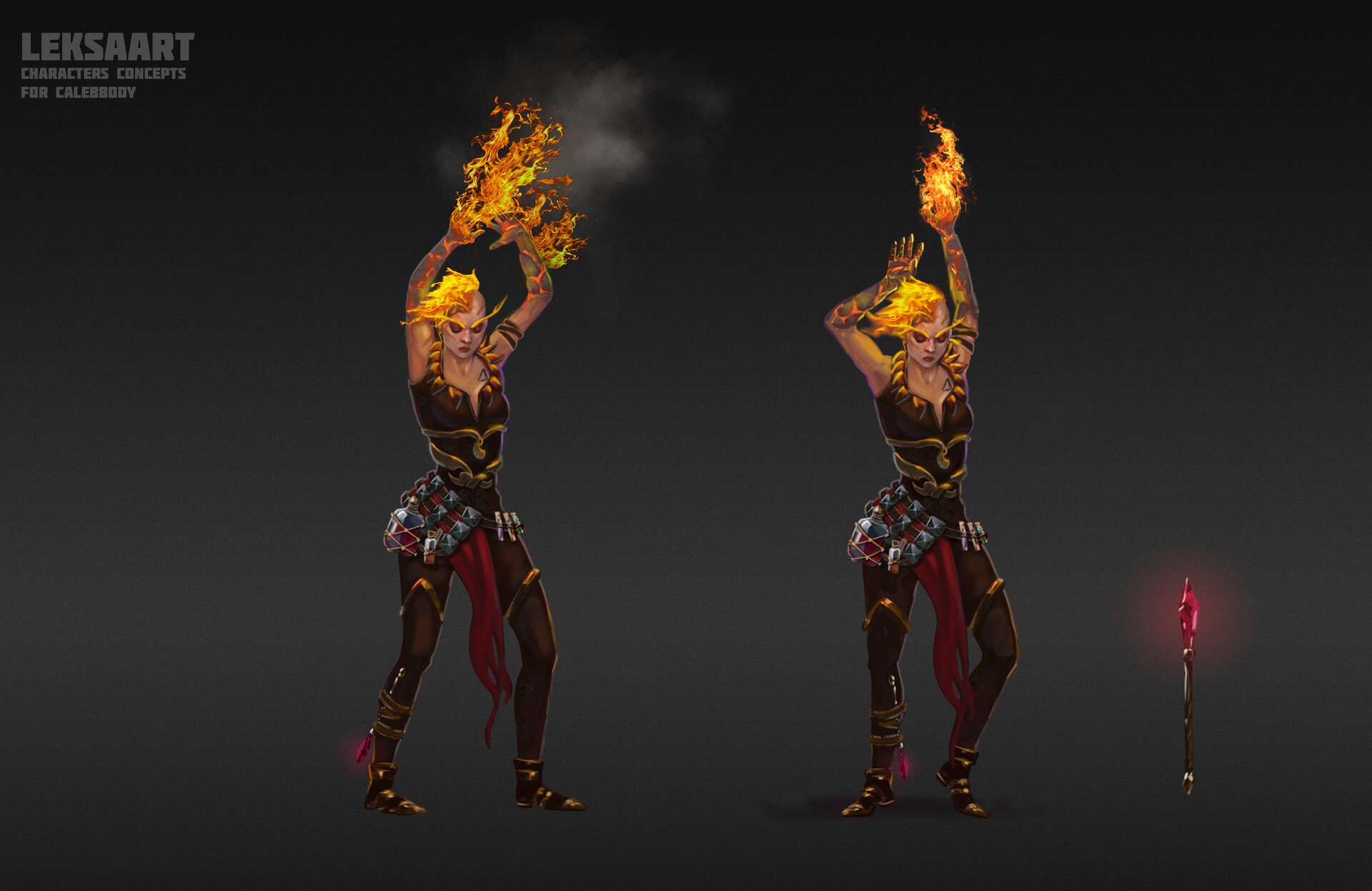 ArtStation - Fire female