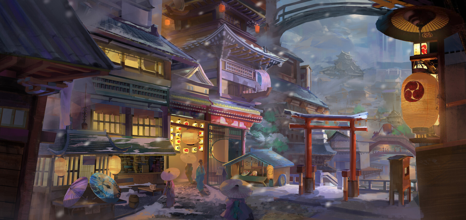 Kin Chi Ching - Snowy day in Japanese Castle