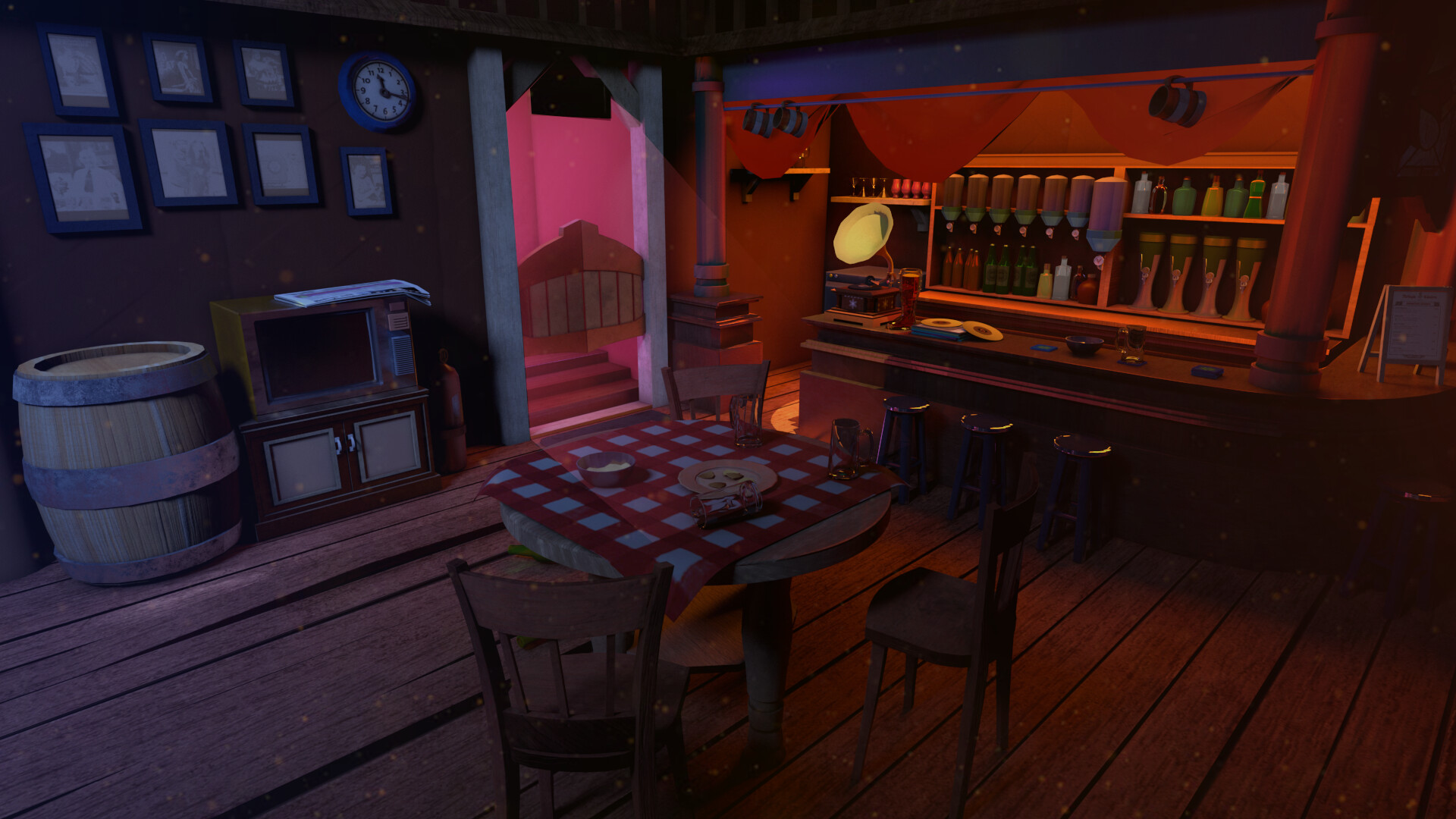 ArtStation - Stylized bar environment model