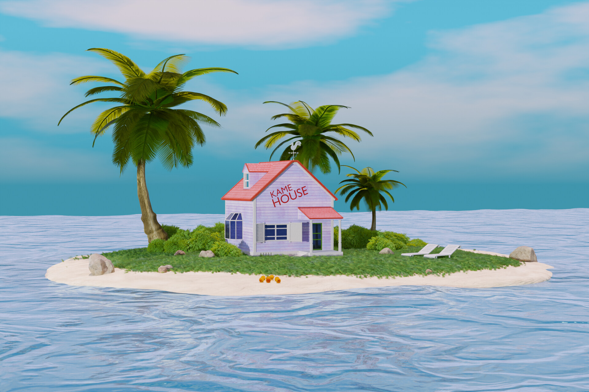 ArtStation - Turtle (Fan art of Kame house)